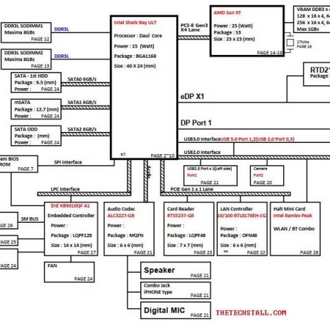 HP Pavilion 15 U83 DA0U83MB6E0 Schematic Diagram