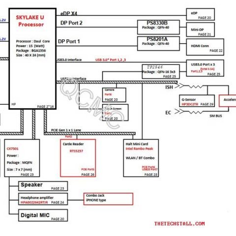 HP Spectre X360 Y0D DA0Y0DMBAF0 Schematic Diagram