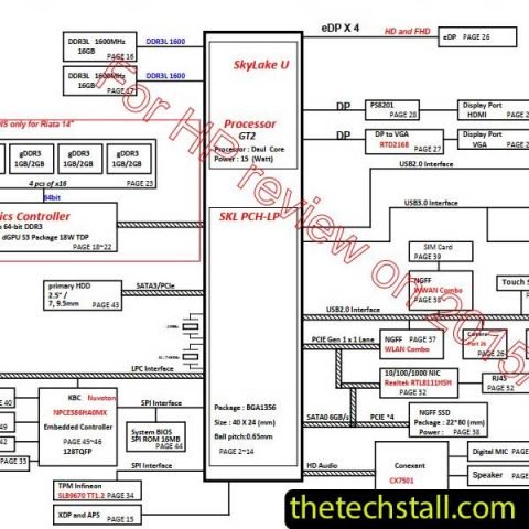 HP Probook 430 G3 DA0X61MB6G0 x61 R1A schematic Diagram - The Tech Stall