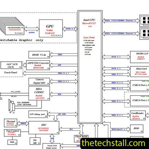 Oak14 12307-SA Schematic Diagram of Dell Inspiron 3437