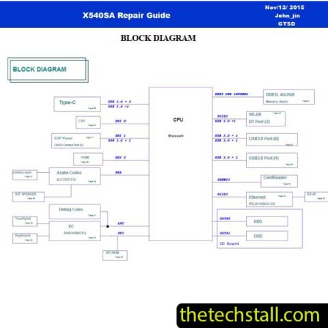 ASUS X540SA Repair Guide and Schematic Diagram - The Tech Stall